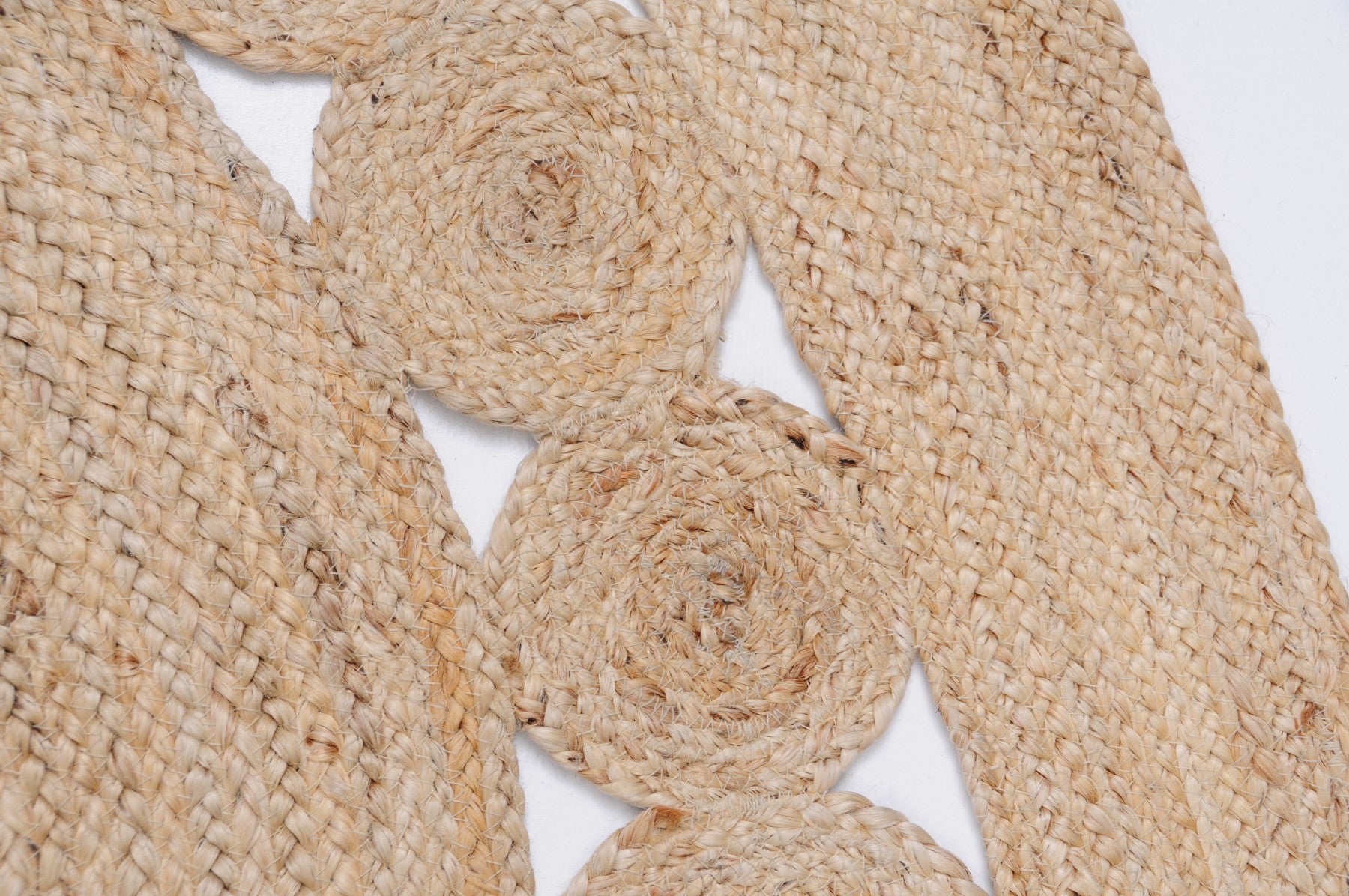 Dot Rose Bleach Jute Hand Woven Round Jute Rug - 3 Sizes
