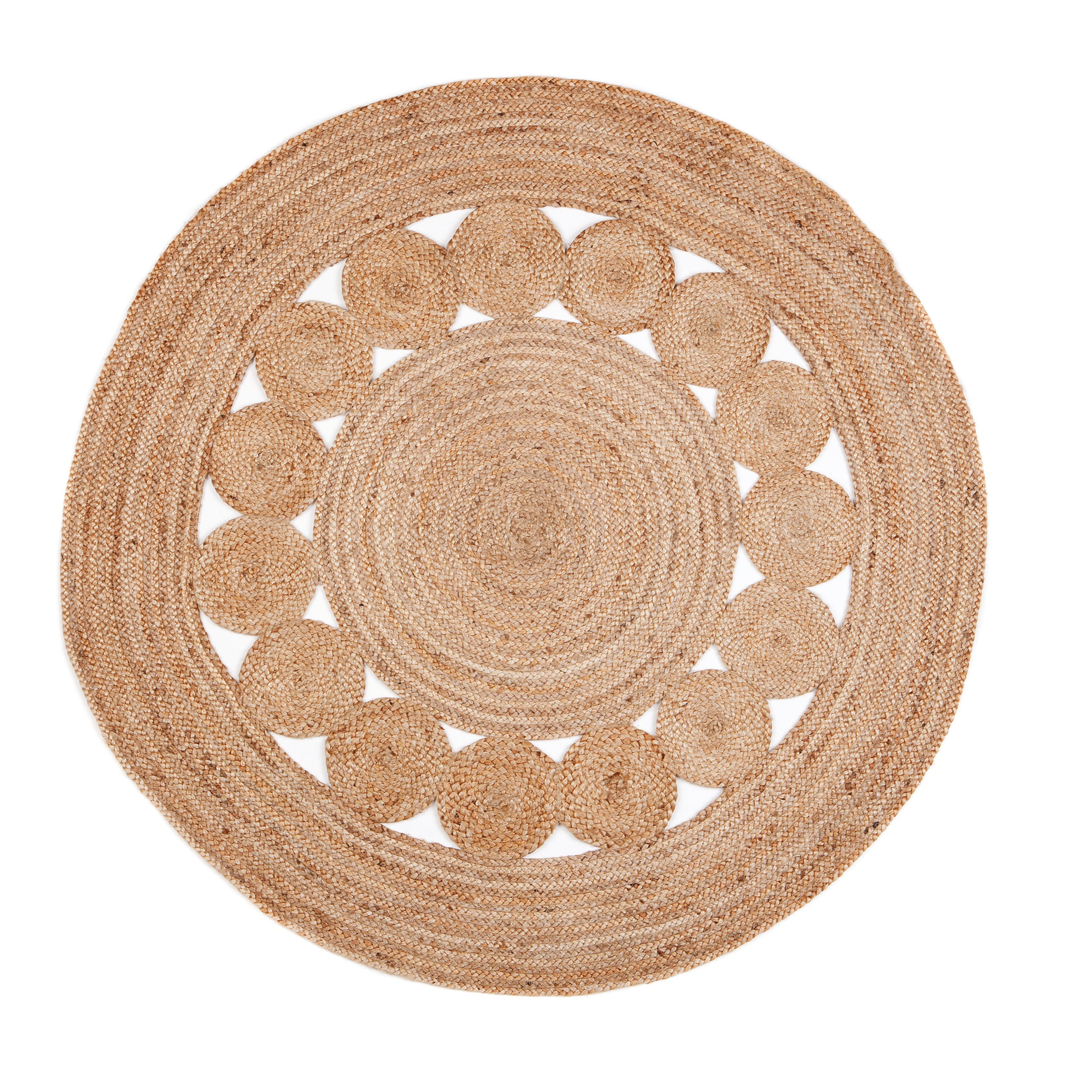 Stella Rugs Medallion Circle Hand Braided Jute Rug
